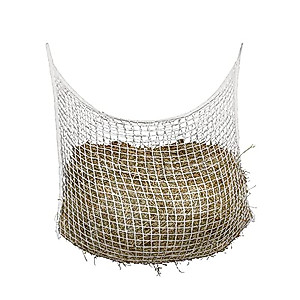 Saihisday Slow Feed Hay Net Bag, 63"x40" Extra Large Feed Bag, Mesh Holes Hanging Net, Horse Corner Feeder, Goats Full Day Hay Feeder