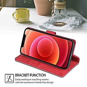 CYR-Guard Phone Cover Wallet Folio Case for Oppo REALME 7 PRO, Premium PU Leather Slim Fit Cover for REALME 7 PRO, Unique Design, Red