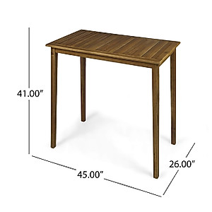 Christopher Knight Home Polaris Bar Table, Teak Finish