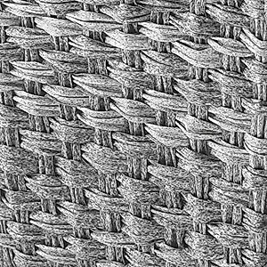 Whitmor Gray Wash Split Rattique Small Shelf Tote