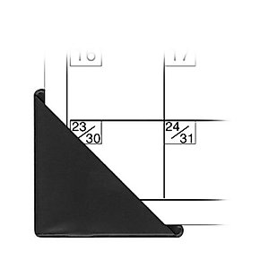 StoreSMART® Calendar Corners - Black Plastic - 100 Pack - PE1336DBK-100