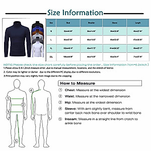 Long Sleeve Men's T-Shirts Turtleneck Undershirts Athletic Shirts for Men Moisture Wicking Sun Shirts for Men Long Sleeve Uv Protection Fall Winter Slim Thermal Pullover Sweatshirts Black XL