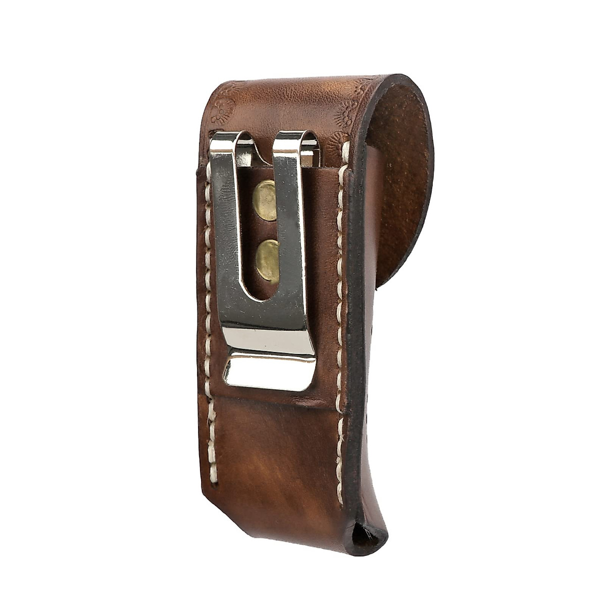 Tourbon EDC Leather Pocket Folding Knife Sheath Carrier Holster Flashlight Holder Case Wine Bottle Opener for Belt