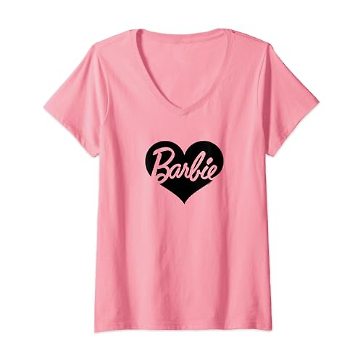 Barbie Logo Heart V-Neck T-Shirt