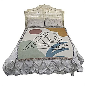 Pure Country Weavers Colorful Nude 2 Blanket by JJ Design House - Abstact Art - Gift Tapestry Throw Woven from Cotton - Made in The USA (72x54)