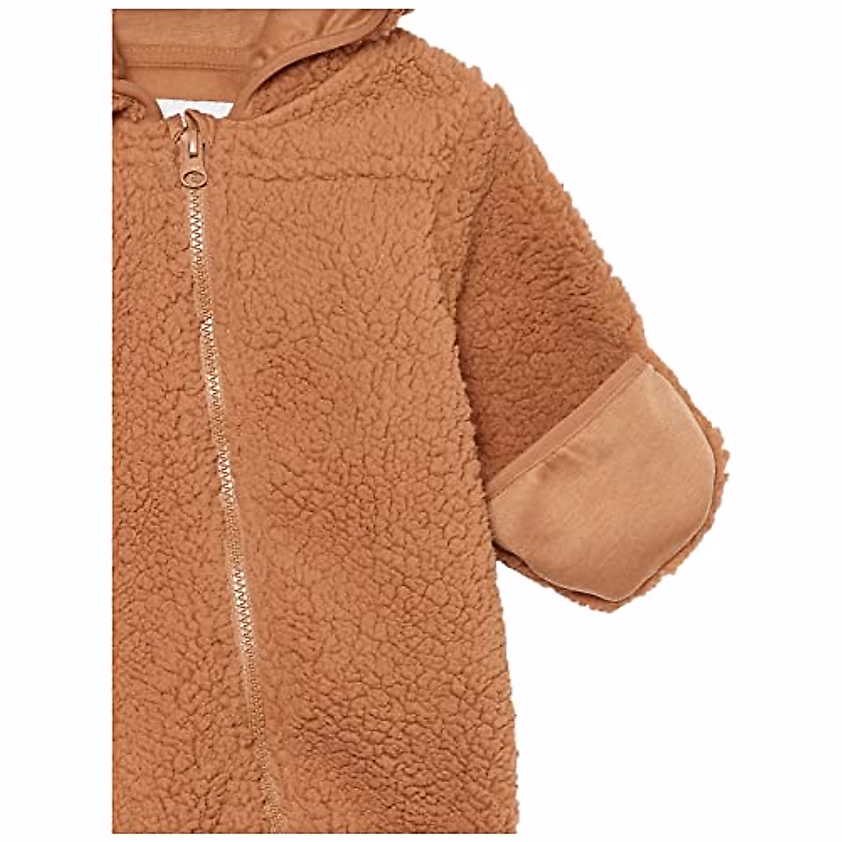 Amazon Essentials Unisex Babies' Sherpa Fleece Bunting Suit, Light Caramel, 12 Months