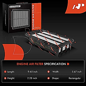 A-Premium Engine Air Filter Compatible with Honda Models - Civic 2016 2017 2018 2019 2020 2021, CR-V 2017 2018 2019 2020 2021 2022 2023-1.5L L4 Engine - Replace# CA12050
