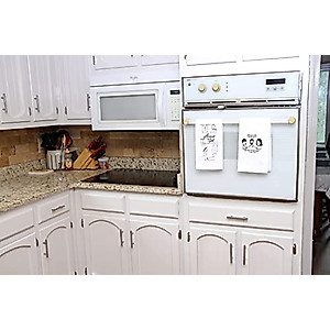 Tea Towels Cotton 100% Christian Gifts for Women Dish Drying Decorative Kitchen Towels, Farmhouse Hand Towel White Flour Dishes Bread Cloth. and Black 012021