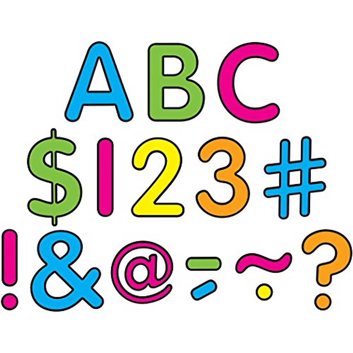 Teacher Created Resources Neon Bright's Classic 2" Letters Uppercase Pack (5813)