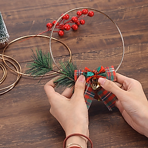 BigOtters Dream Catcher Rings, 10PCS Wreath Macrame Rings Gold Metal Floral Hoops for Making Wedding Wreath Decor Wall Hanging Crafts, 5 Sizes