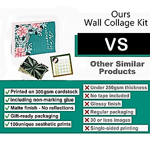 Neutral Wall Collage Kit for Aesthetic Pictures,XFF Cute Photo Bedroom Decorations for Teen Girls,Wall Collage Kit,Aesthetic Posters,Room Decor,Photo Wall,Art,Christmas Gifts(50 pcs 4x6 inch)