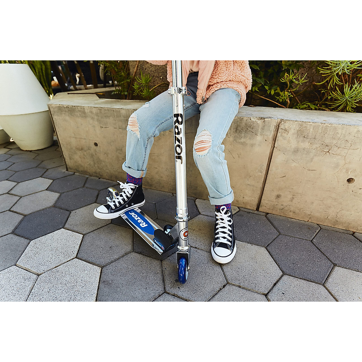 Razor A Kick Scooter for Kids - Lightweight, Foldable, Aluminum Frame, and Adjustable Handlebars