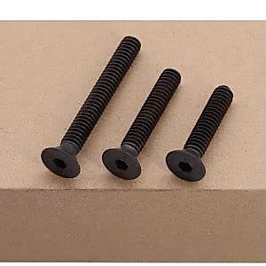 3/8-16 x 2" (10 PCS) Flat Head Socket Cap Screws, Black Oxide Finish, Hexagon Socket Countersunk Head Cap Screws, 10.9 Grade Alloy Steel, Full Thread, Coarse Thread, ASME/ANSI B18.3-8