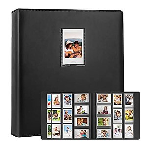 640 Pockets Photo Album for Fujifilm Instax Mini Camera, Polaroid Snap PIC-300 Z2300 Instant Camera, 2x3 Photo Album Book for Fujifilm Instax Mini 11 12 9 Evo 90 70 40 8 7 LiPlay Instant Camera (black)