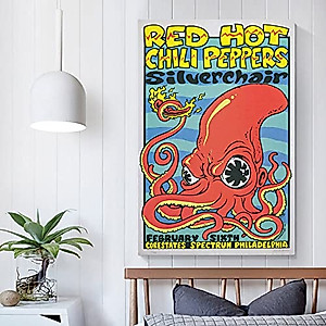 Red Hot Chili Peppers Poster Canvas Poster Bedroom Decoration Landscape Office Valentine's Birthday Gift Unframe-style-112x18inch(30x45cm)