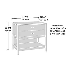 Sauder Cottage Road Lateral File, L: 32.44" x W: 21.81" x H: 29.76", Soft White Finish