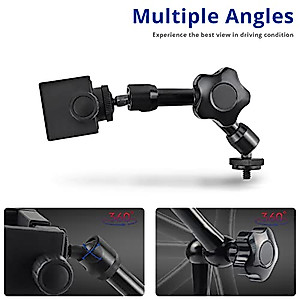 KINIDAS Cell Phone Holder for Ford Bronco Accessories 2021 2022 (Bumpy Roads Friendly) Mounted on The Dashboard Compatible with All iPhone & Android Cell Phones(7" Short Arm)