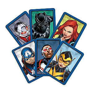 Top Trumps Marvel Avengers Match Board Game, Play with Captain America, Iron Man, Black Widow, Thor and Loki, educational travel game, gift and toy for boys and girls aged 4 plus