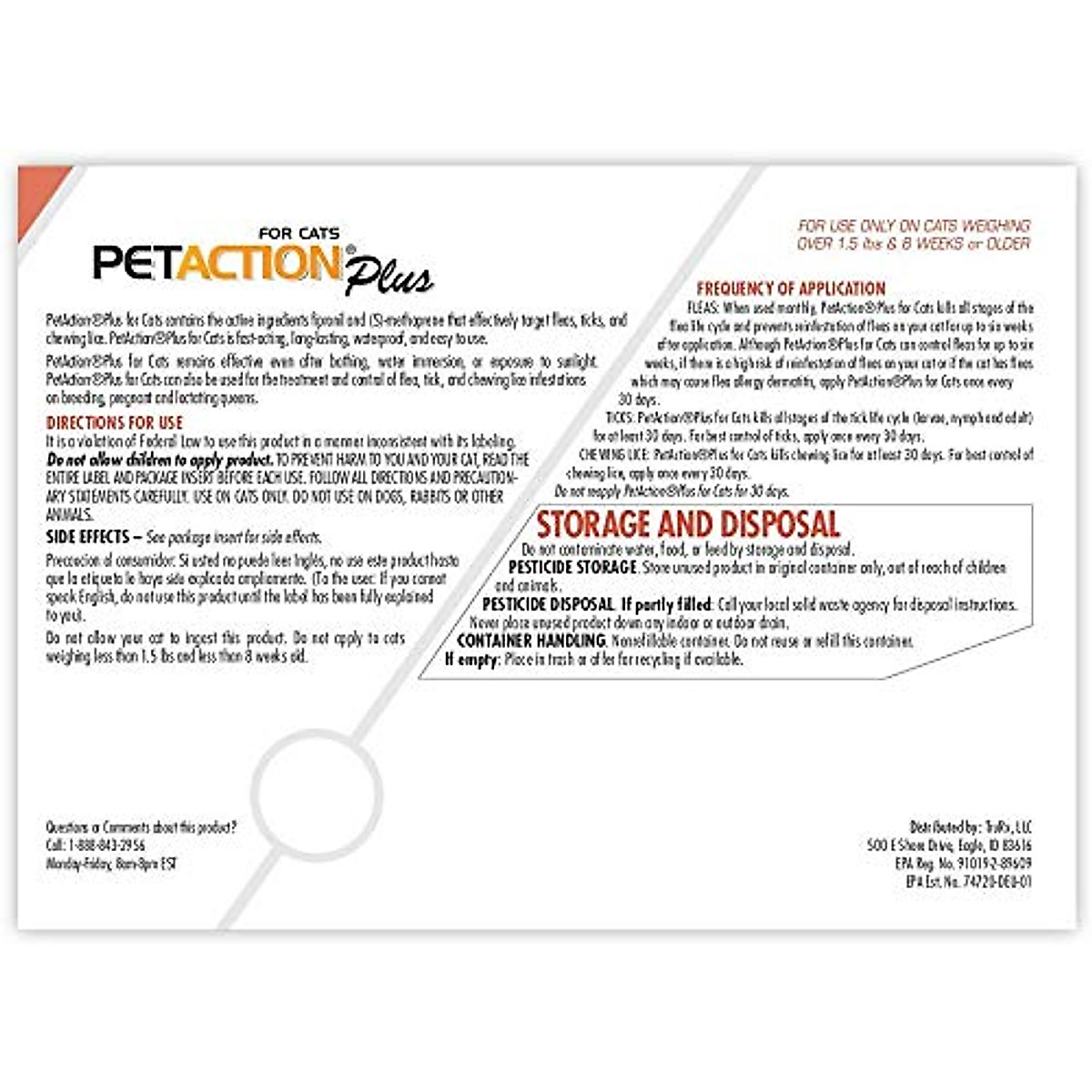 PetAction Plus for Cats 12 Doses