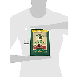 GREENIES PILL POCKETS for Dogs Capsule Size Natural Soft Dog Treats, Hickory Smoke Flavor, 15.8 oz. Pack (60 Treats)