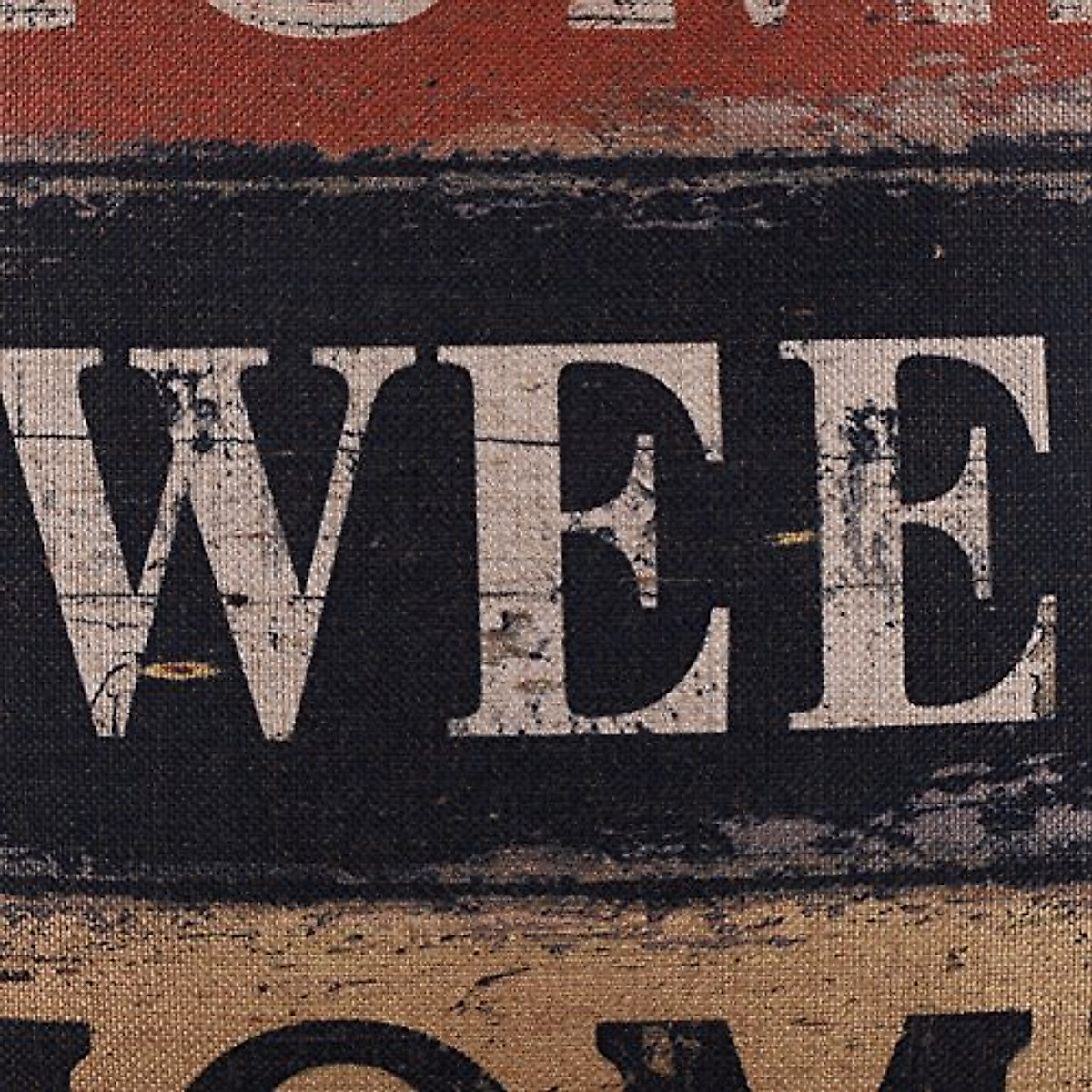 LINKWELL 18x18 inches Vintage Words Home Sweet Home Burlap Throw Pillowcase Cushion Cover (CC1289)