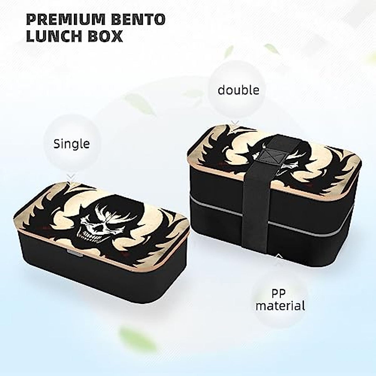 Devil Satan Adult Lunch Box, Bento Box, With Cutlery Set Of 3, 2 Compartments, Rectangular, Lunch Box For Adults
