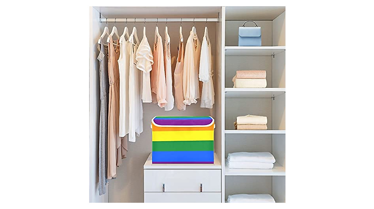 Krafig Rainbow Flag Storage Box - Organize with Style