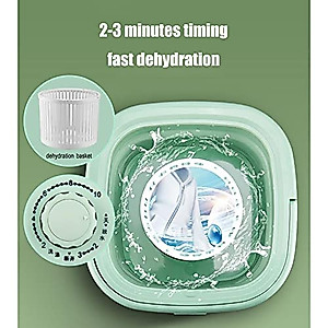 11L Mini Portable Washing Machine,Foldable Laundry Tub Underwear Foldable Washer Blue Ray Sterilization, Apartment Home Self-Driving Tour,for Baby Clothes, Socks, Towels, Great (Color : Pink)