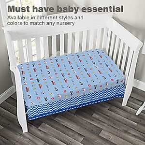 Everyday Kids 2 Pack Fitted Boys Crib Sheet, 100% Soft Breathable Microfiber Baby Sheet, Fits Standard Size Crib Mattress 28in x 52in, Nursery Sheet - Rescue/Blue