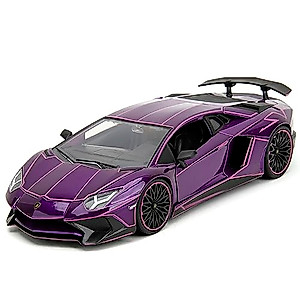 Lambo SV Candy Purple with Pink Graphics Pink Slips Series 1/24 Diecast Model Car by Jada 34656