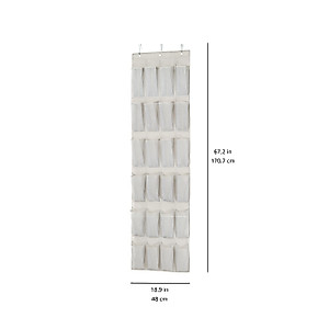 Amazon Basics 24-Pocket Over-the-Door Hanging Medium-Size Shoe Organizer