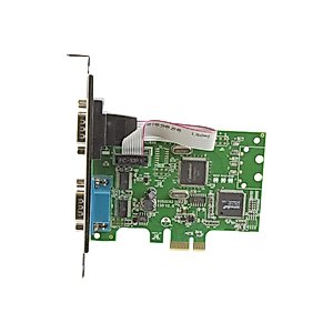 StarTech.com 2-Port PCI Express Serial Card with 16C1050 UART - RS232 Low Profile Serial Card - PCI Serial Card, TAA (PEX2S1050)