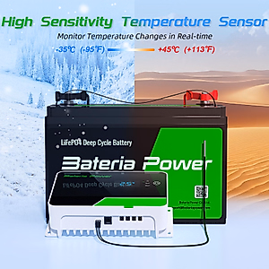 40A MPPT Solar Charge Controller 48V/36V/24V/12V, Bateria Power Max PV 2400W 150Voc Built-in BT Module with Remote APP Control for LiFePO4, SLD, AGM, FLD, Gel Battery, Negative Ground (SunRock 40S)