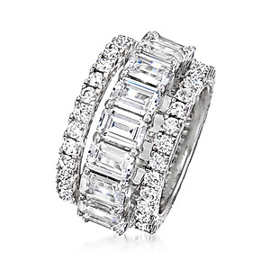 Ross-Simons 11.65 ct. t.w. CZ Jewelry Set: 3 Eternity Bands in Sterling Silver. Size 9