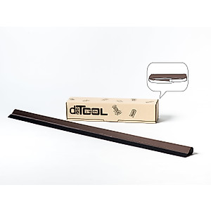 deeTOOL MAN Door Draft Stopper 36" : One Sided Door Insulator with Hook and Loop Self Adhesive Tape Seal Fits to Bottom of Door/Under Door Draft Stopper (Brown)