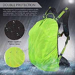 TOMSHOO Cycling Backpack, 20L Lightweight Daypack-Waterproof backpack, Hiking Travel Backpack with Rain Cover Helmet Cover