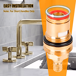 013787-45 Ceramic Cartridge Assembly Replacement, Compatible with T&S Brass Faucets, Hot Water Faucet Parts, Pressure Range 20PSI-125PSI, Temperature 40°F-140°F