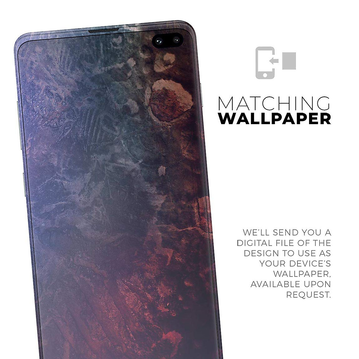 DesignSkinz Abstract Fire & Ice V8 Protective Vinyl Decal Wrap Skin Cover Compatible with The Samsung Galaxy S20 (Screen Trim & Back Glass Skin)