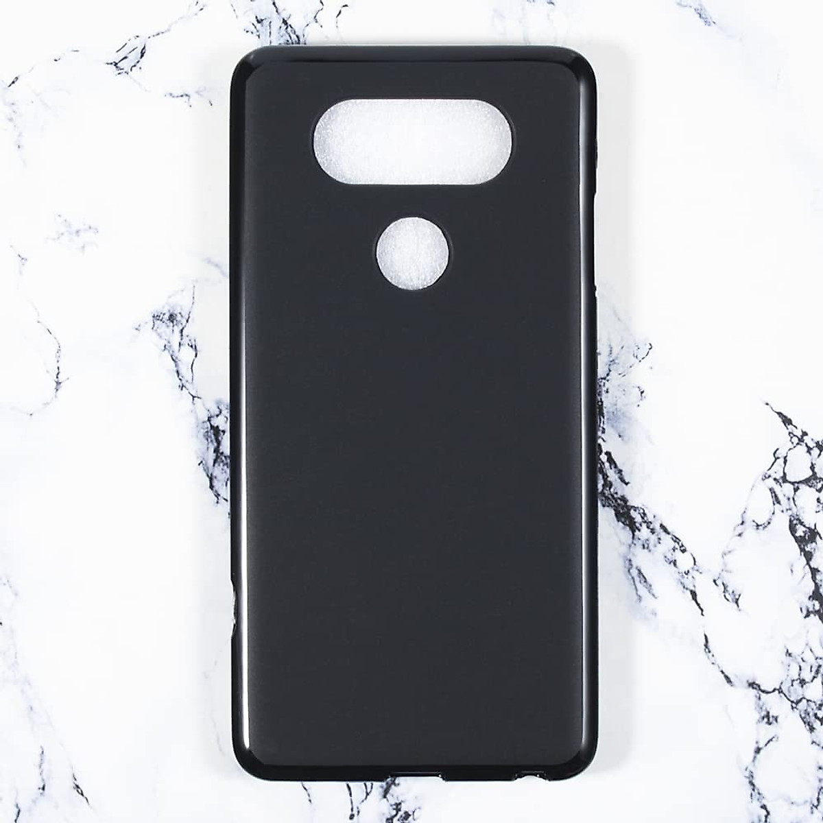 Shantime for LG V20 H990DS Case, Soft TPU Back Cover Shockproof Silicone Bumper Anti-Fingerprints Full-Body Protective Case Cover for LG V20 H990DS (5.70 Inch) (Black)