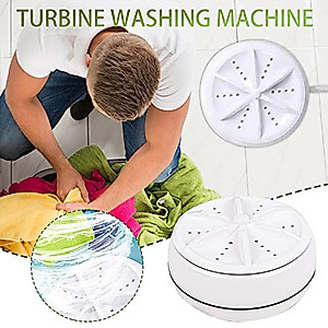 Jiajaja 2 in 1 Portable Washing Machine Ultrasonic Turbo Washer with Usb Cable Convenient for Travel Camping Home Business Trip Accessories Mini Tool, Multicolor, 90x90x40mm / 3.54x3.54x1.57in