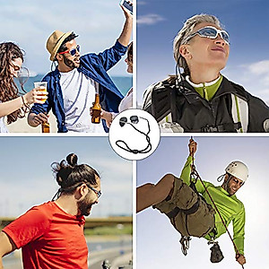Attmu Sunglasses Strap, Sports Eye Glasses String Strap, Adjustable Eyeglasses Strap Lanyard Cord Band Neck Holders Eyewear Retainer for Men Women Kids