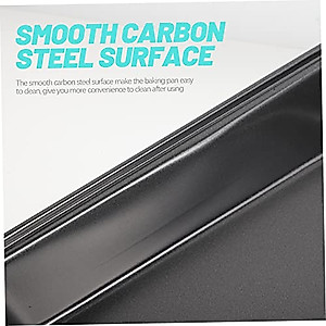 IMIKEYA 3pcs Toaster Oven Pan Square Baking Dish Bread Container Loaf Pan Sheet Cake Pan Roaster Pan Steel Pizza Pan Metal Design Baking Tray Pizza Baking Tray Pizza Plate Square Plate Set