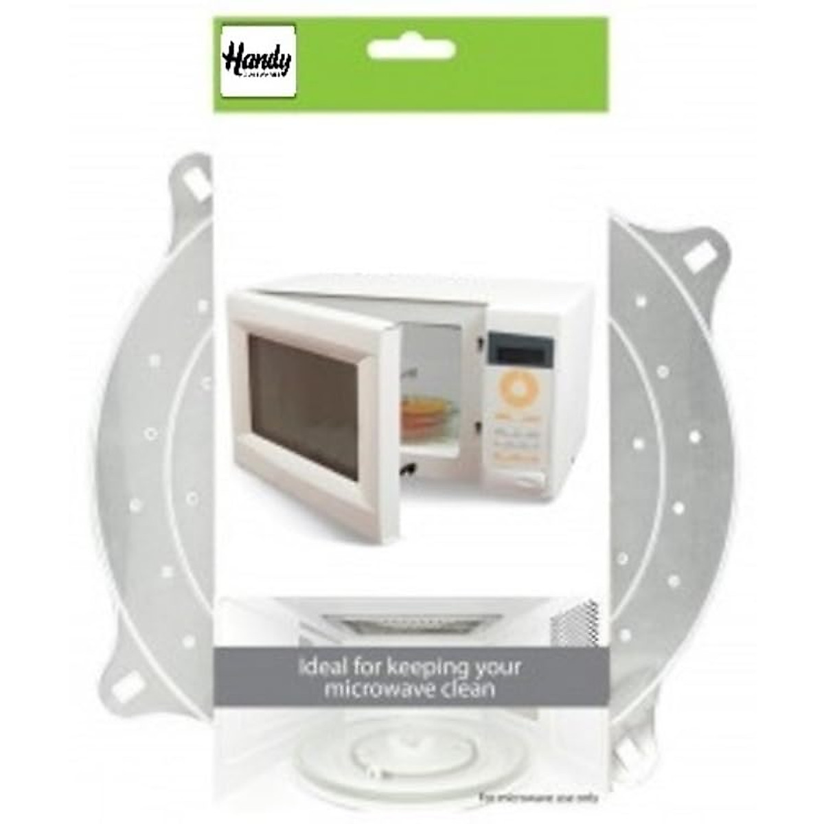 Handy Housewares 10" Round Vented Microwave Splatter Guard Food Bowl Cover - Helps Keep Your Microwave Clean (1-pack)