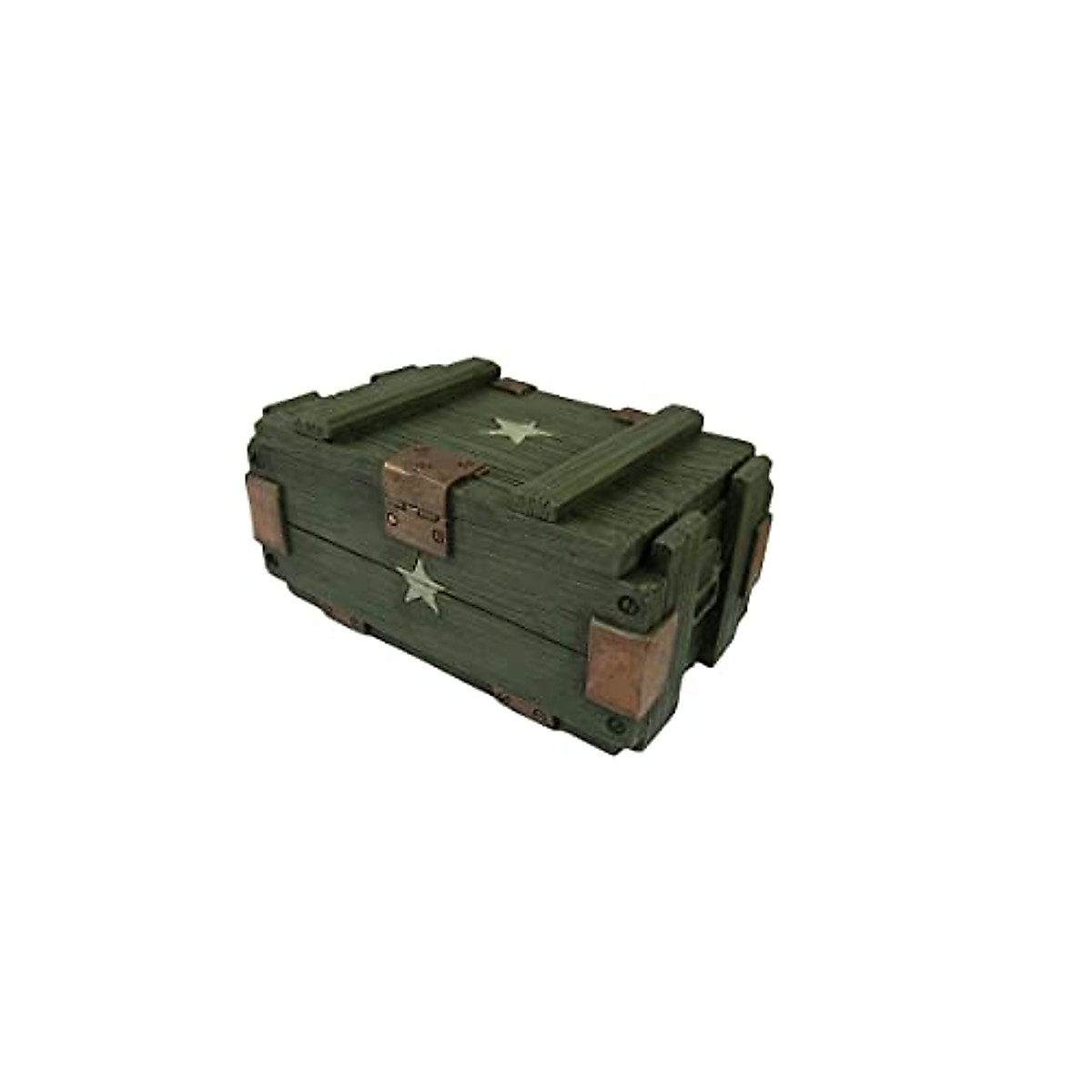 DWK Military Ammo Crate Trinket Box l Small Army Keepsake Chest 6" inches