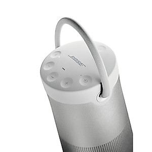 Bose SoundLink Revolve+ (Series II) Bluetooth Speaker, Portable Speaker with Microphone, Wireless and Water Resistant with 360 Degree Sound, Long Lasting Battery and Handle, Silver