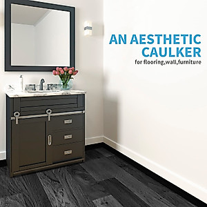 Art3d Self Adhesive Vinyl Transition Strip, Laminate & Tile Strip, Flat Divider for Floor Gaps (4 FT, 1.57in, Black)