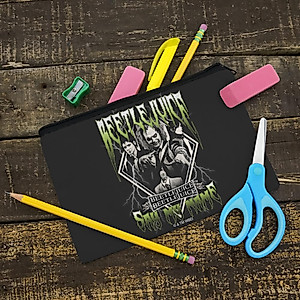 GRAPHICS & MORE Beetlejuice Group Band Pencil Pen Organizer Zipper Pouch Case