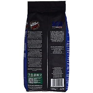 Caffe Vergnano Espresso Roast "Crema 800 Blend" Whole Bean Coffee | 2.2 Lb Bag (1 kilo) | Imported from Italy