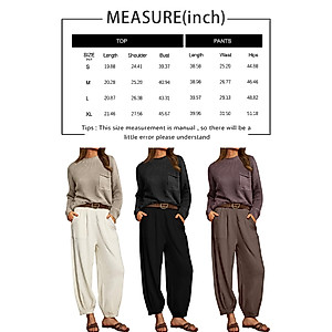 LILLUSORY 4 Piece Outfits For Women Fall Oversized Sweater Top And Pants Set