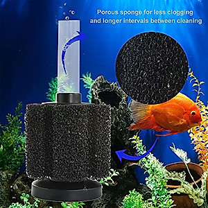 Premium Course Aquarium Sponge Filter - Medium - For Greater Intervals Between Cleaning! - Fits 5 Gallon Tanks and above- Fish Tank Sponge Filter - Compare To ATI Pro or Aquarium Co-Op Filter